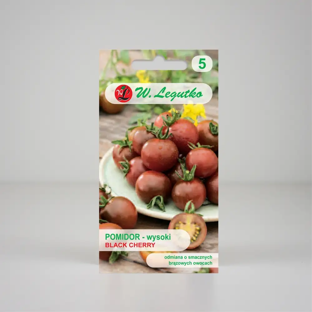 Pomidor gruntowy wysoki Black Cherry Brązowy 0,2g - Nasiona - W. Legutko